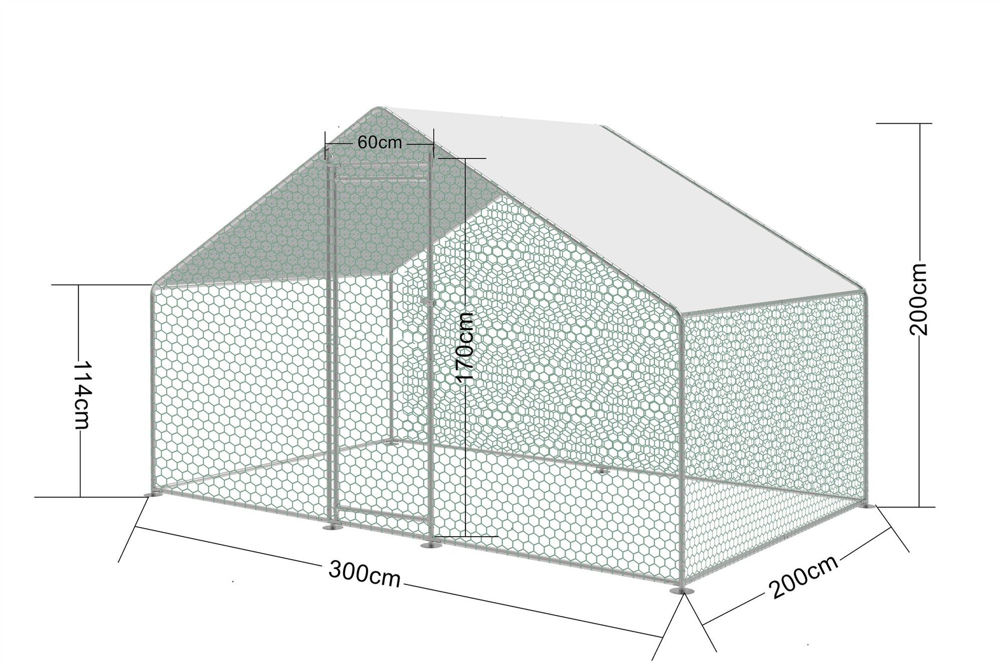 Metal Chicken Run 3m x 2m 25mm frame - SAVE £130 OFF LIMITED OFFER ...