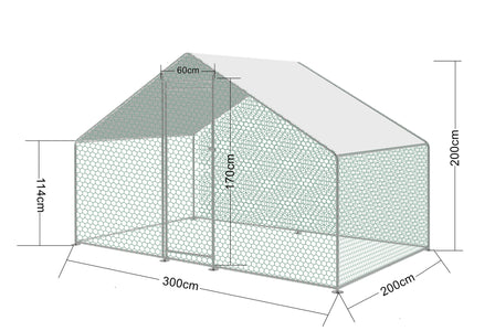 Metal Chicken Run 3m x 2m 25mm frame - SAVE £130 OFF LIMITED OFFER ...